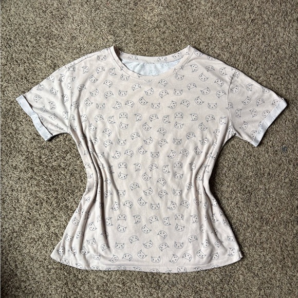 L.A. Kitty | Tops | Rose Colored Cat Print Tshirt | Poshmark